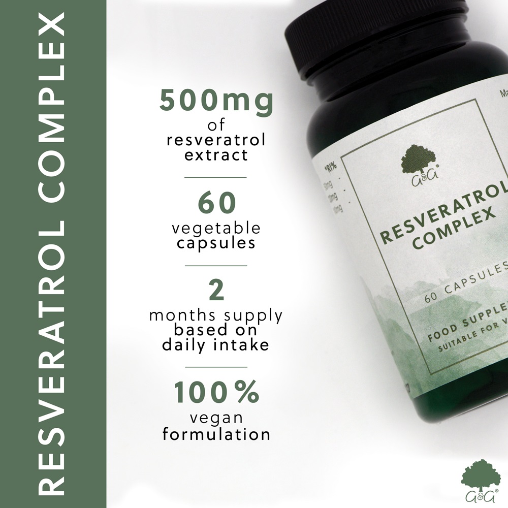 Resveratrol Complex - 60 Vegan Capsules | G&G Vitamins