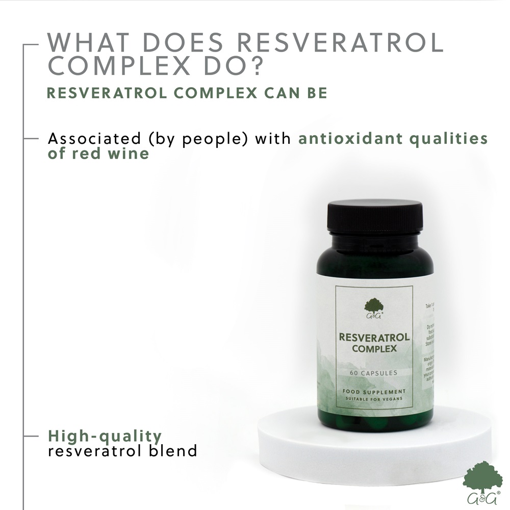 Resveratrol Complex - 60 Vegan Capsules | G&G Vitamins
