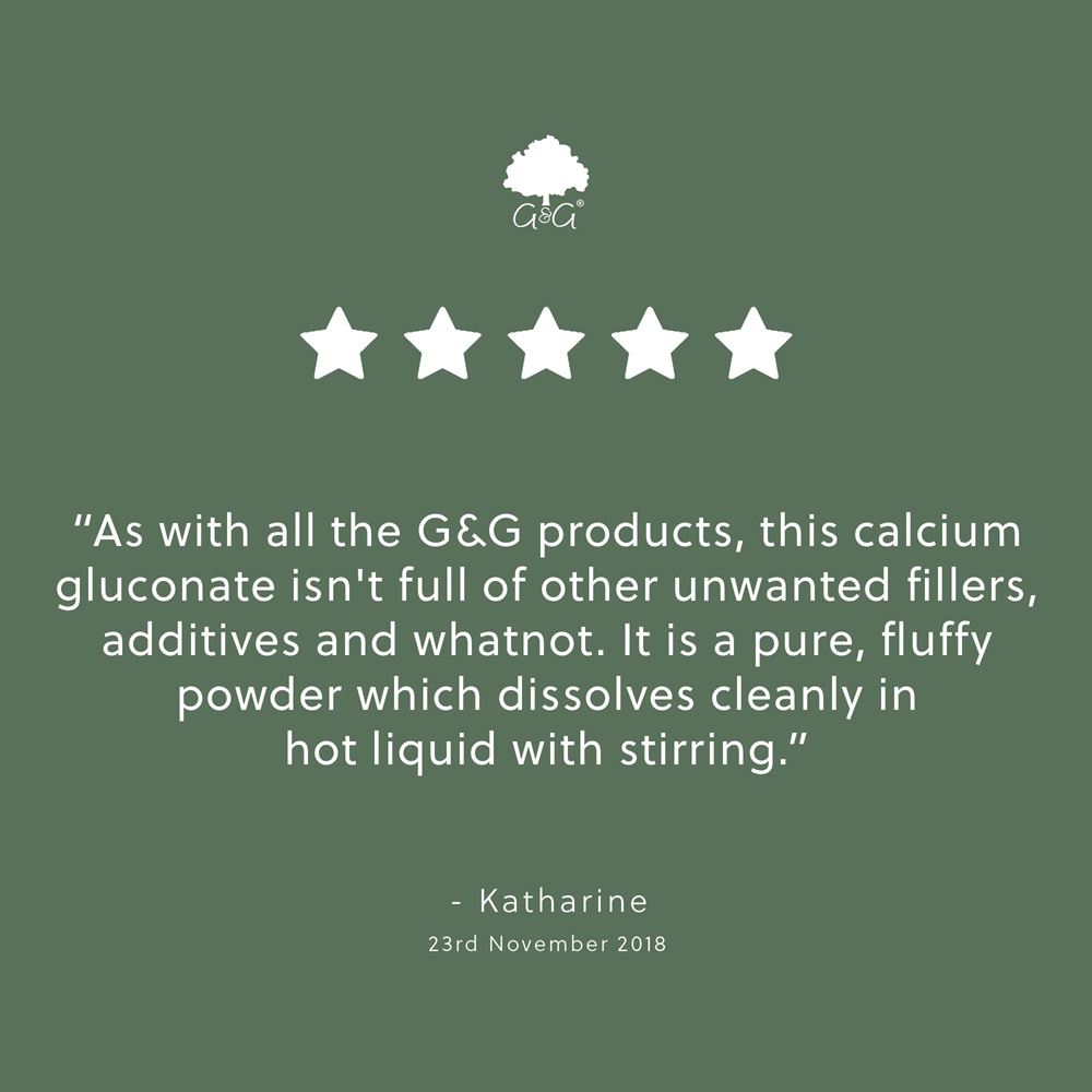Calcium Gluconate - 350g Powder | G&G Vitamins