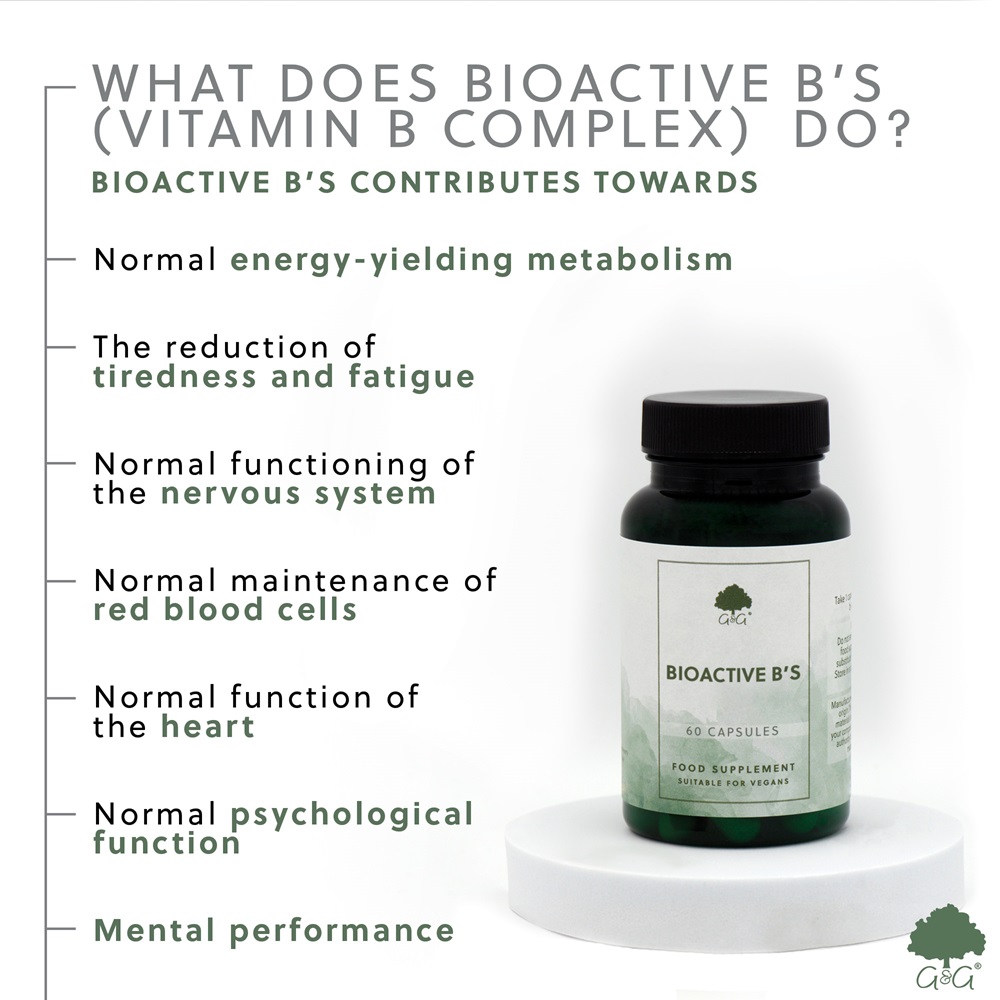 Bioactive B Complex - 60 Vegan Capsules | G&G Vitamins