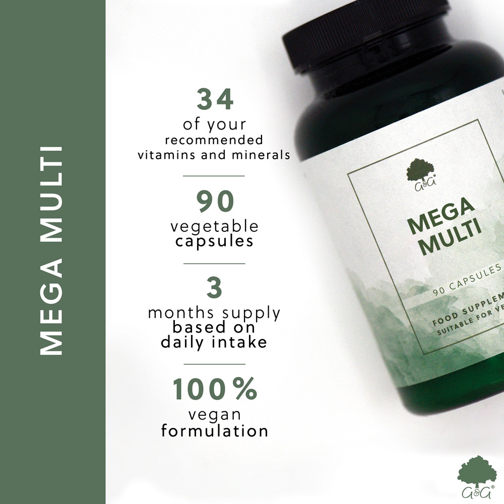Mega Multi Multivitamin - 90 Vegan Capsules | G&G Vitamins
