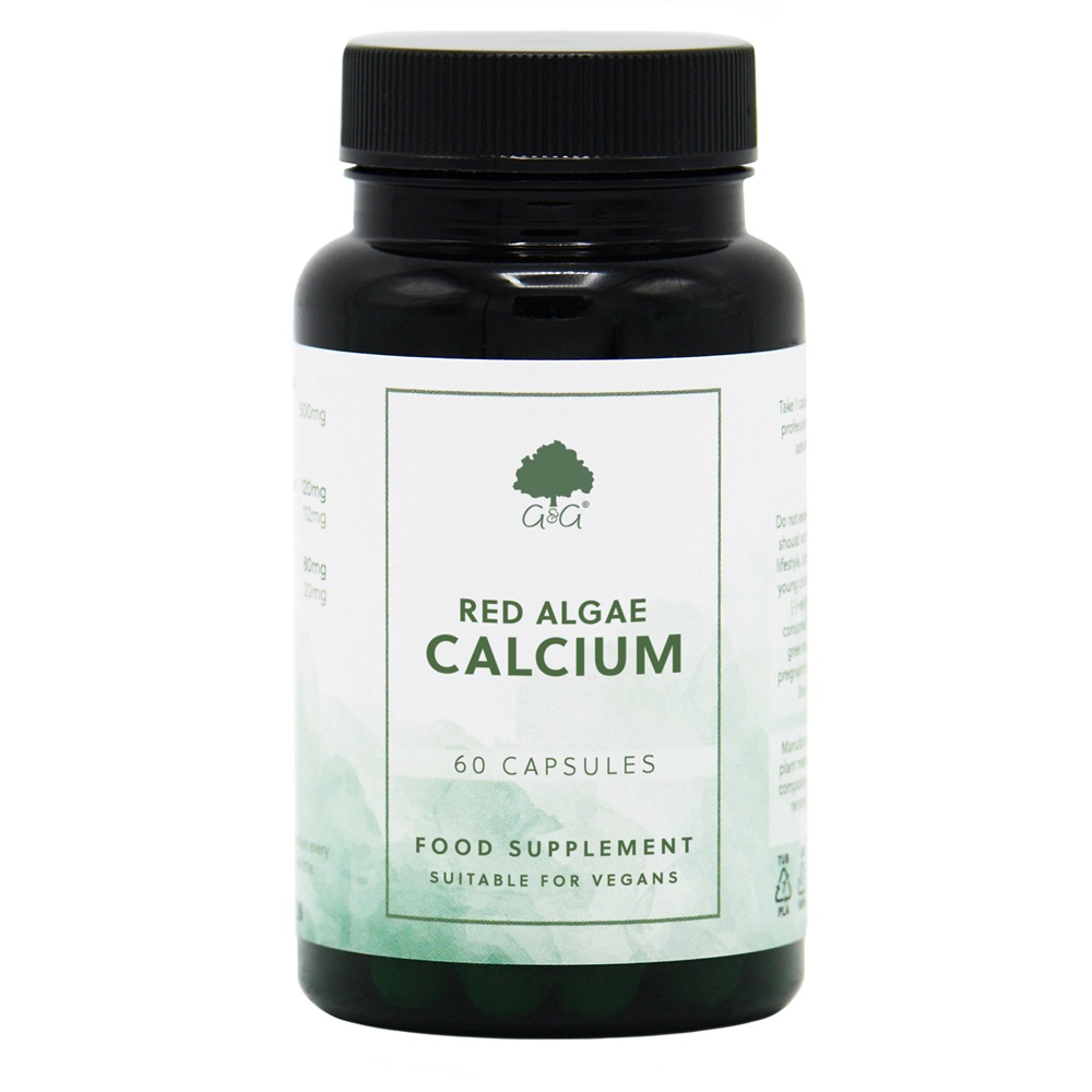 Red Algae Natural Calcium - 60 Vegan Capsules | G&G Vitamins